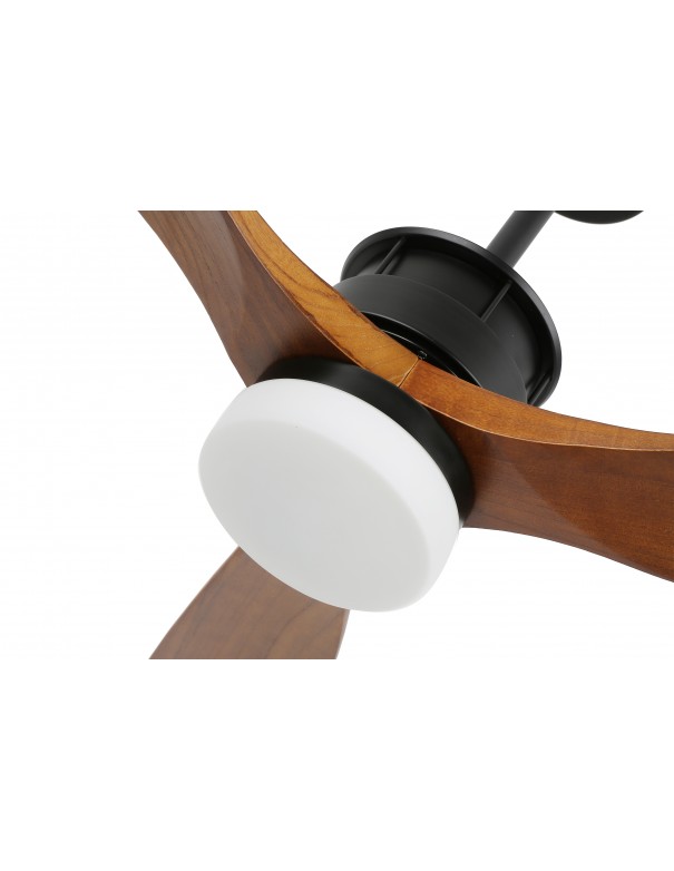 Oaks Aura 52 in. LED Indoor Solid Wood Reversible Scandi-Japanese ...